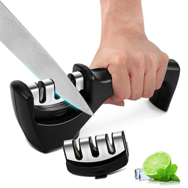 3 Stages Knife Sharpener Professional Grinder Knives Whetstone Kitchen ...
