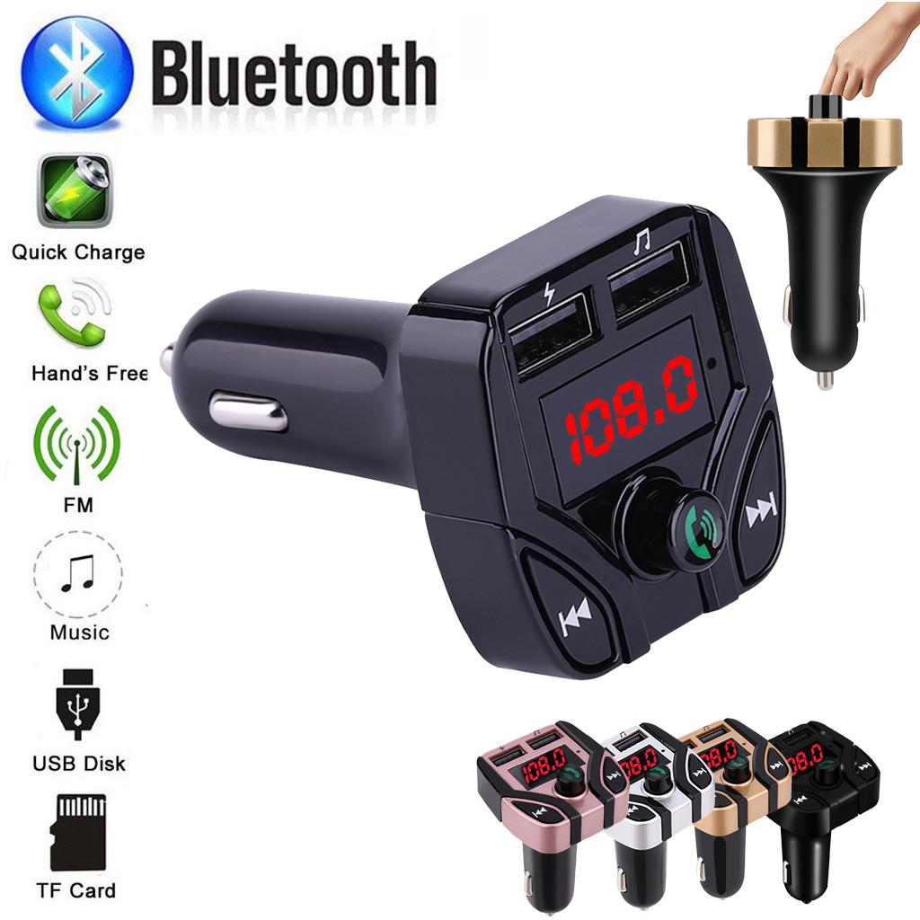 Buy Dual USB Bluetooth Handsfree Car Kit Charger FM Transmitter MP3 ...