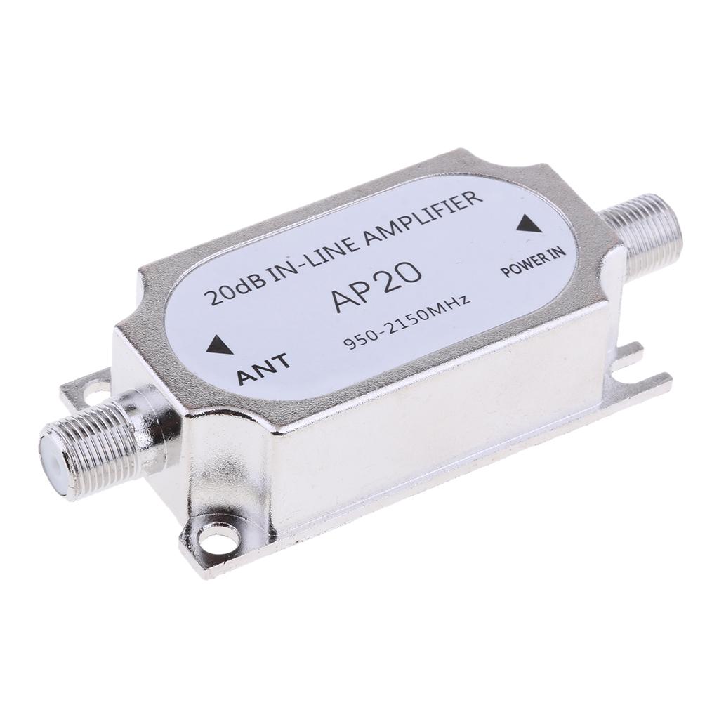 Buy Satellite Signal Booster 20Db Gain Inline Amplifier for RG6 Cables ...