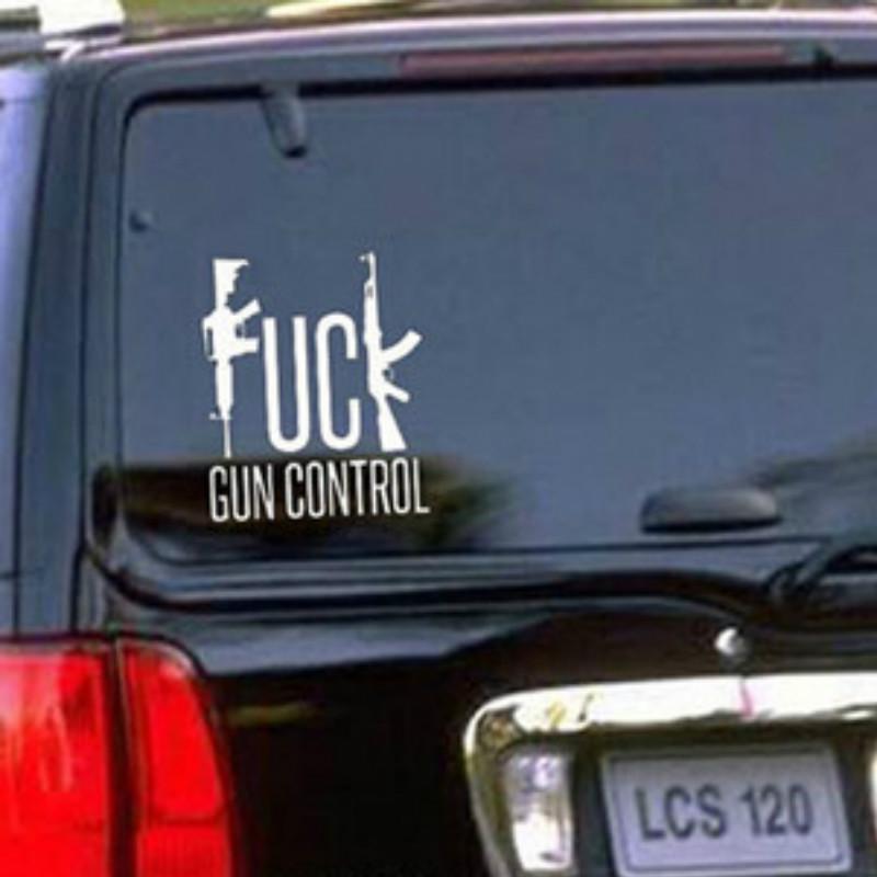 Koupit Reflective Gun Control Vinyl Car Stickers Creative Car Styling ...