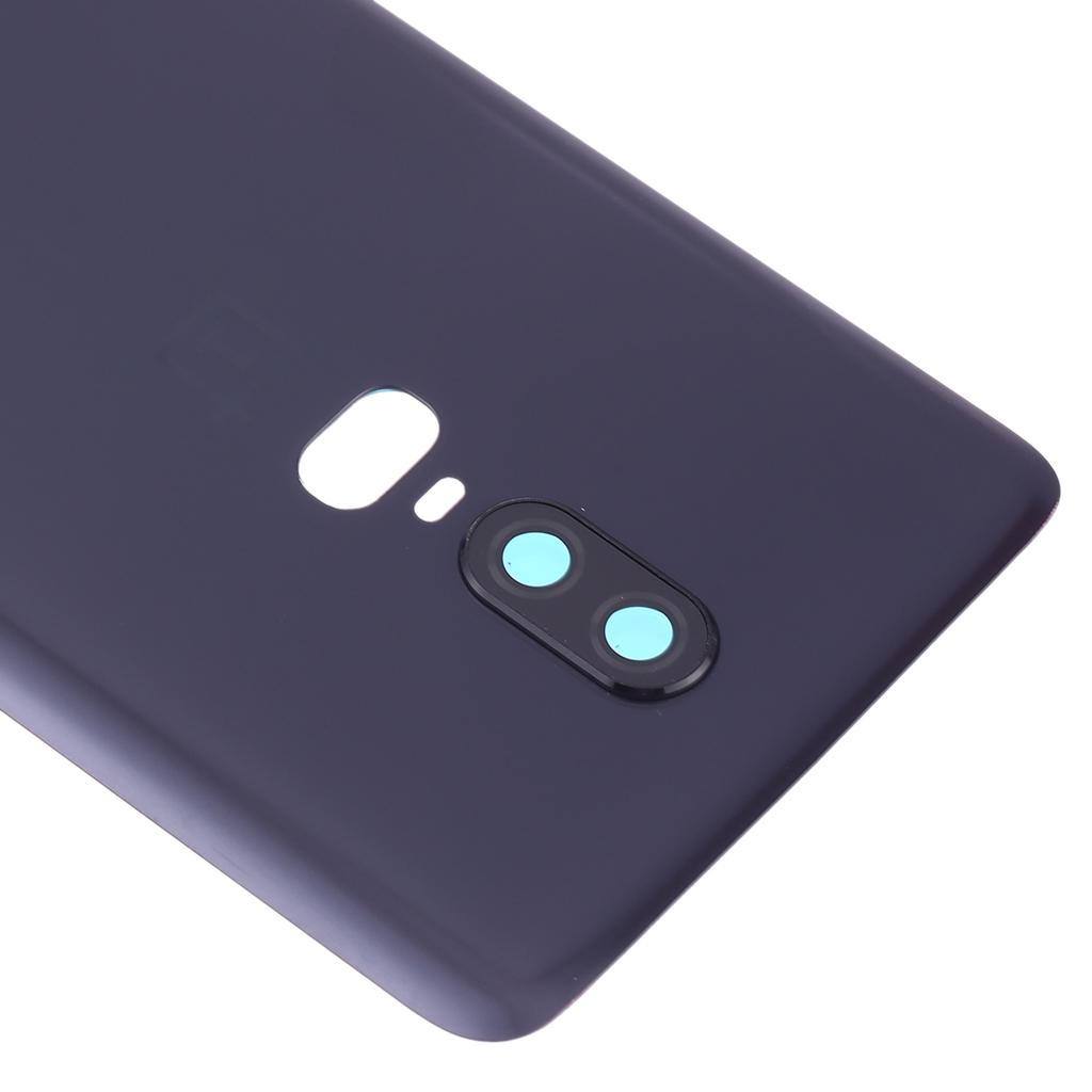 Frosted Battery Back Cover with Camera Lens for OnePlus 6(Black) uygun ...