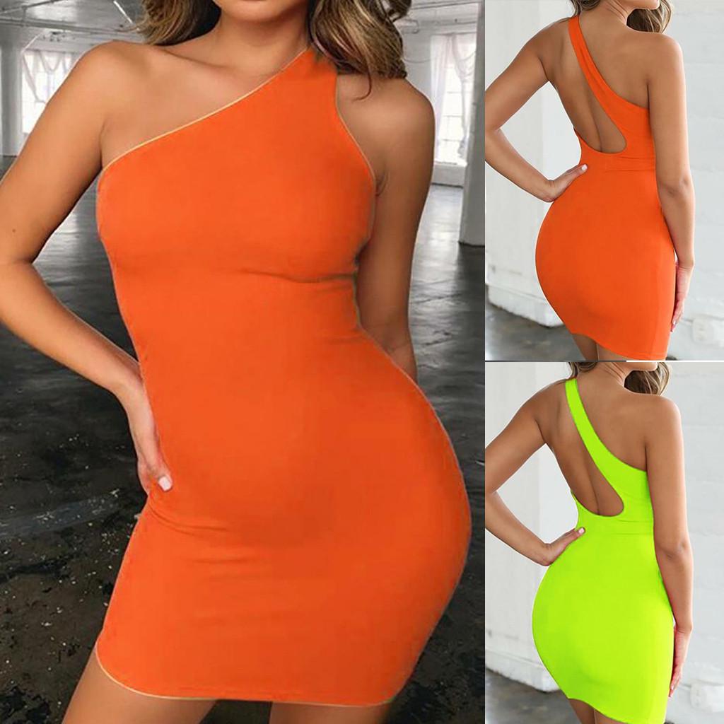 Buy AIKA Fashion Women Solid Sexy One Shoulder Backless Hollout Out ...