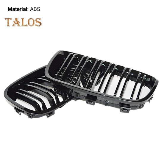 Spader 1Pair coche delantero grillas renales brillante negro ...