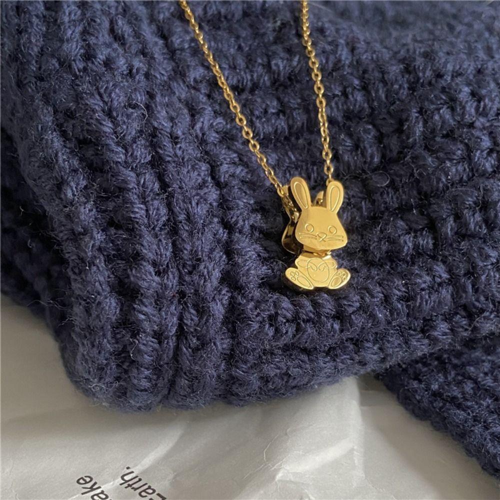 Jewelry Gift Lucky Clavicle Chain Rabbit Pendant Necklace Joint ...