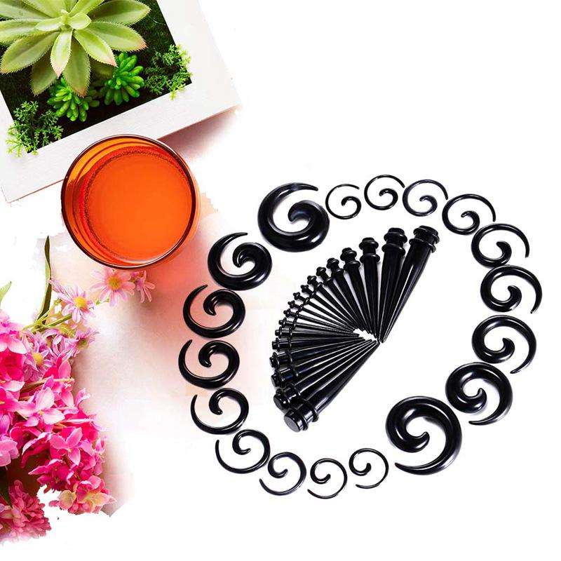 Buy 6 Colors Hot Unisex Gift Snail Acrylic Sharp Cone Ear Expansion ...