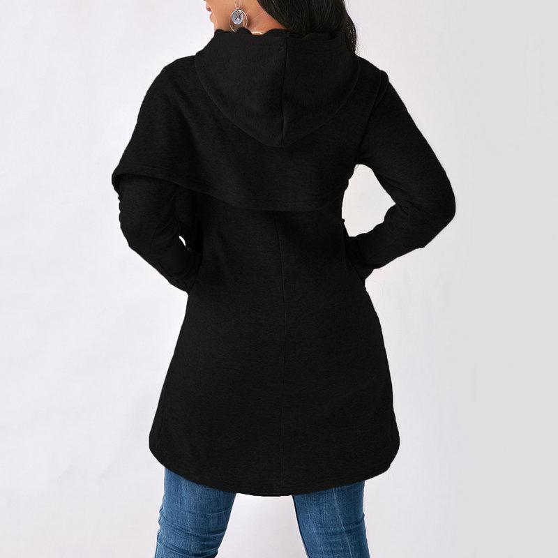 Cheap Women Fashion Solid Color Blouse Irregular Hoodies Sweater All ...