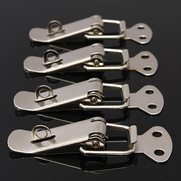 Buy 4/40pcs Cabinets Case Box Silver Iron Spring Loaded Toggle Latch ...