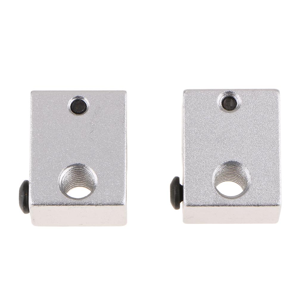 Buy 2pcs Aluminum Heating Block Heater Assembly for 3D Printer Extruder ...
