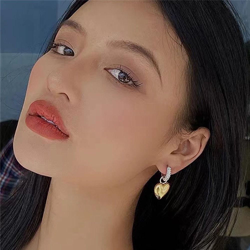 Satın alın French Vintage Luxury Shiny Women Earrings Zircon Ear Stud ...