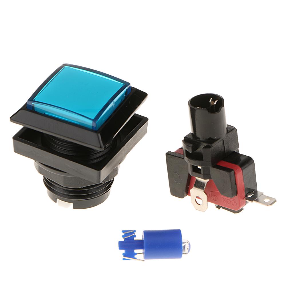 Buy 33mm Square Game Machine Arcade Push Button + LED Illuminated ...