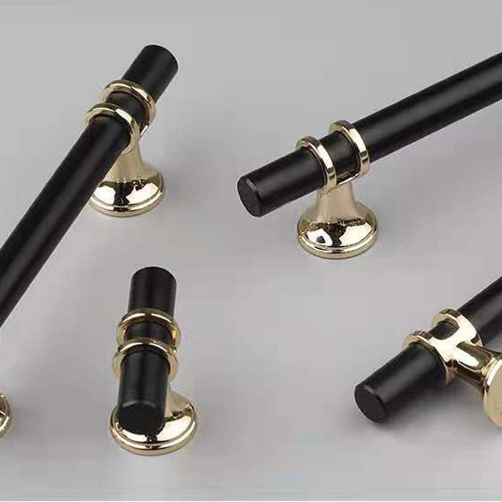 Satın alın Out Modern Zinc Alloy Black Gold Door Handles Kitchen Cabinet Handles Solid Drawer ...