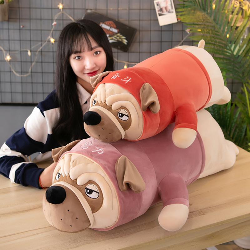 Buy Plush Shar Pei Dog Shape Pillow Creative Cute Dressing Doll Toy ...