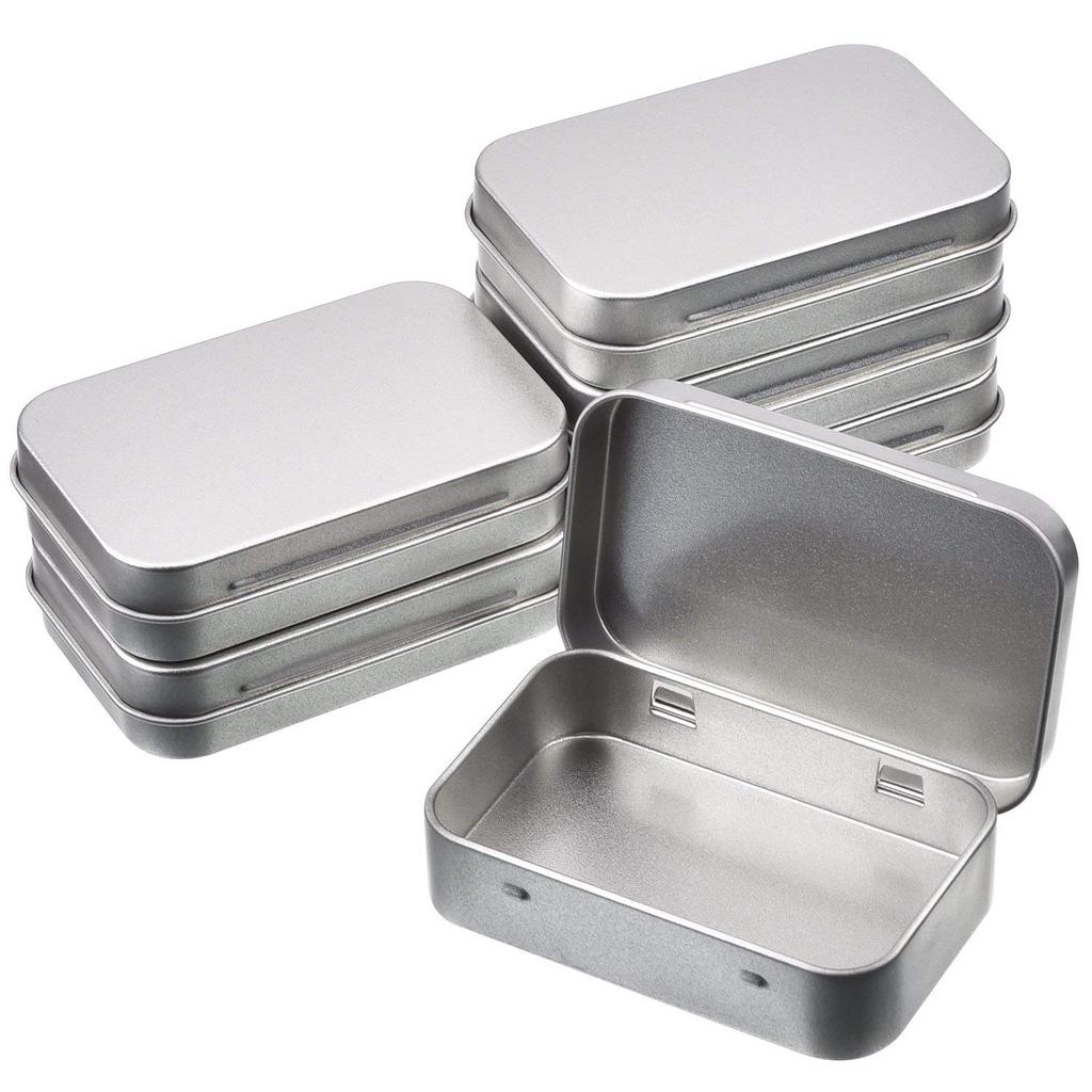 Silver Iron Hinge Box Small Storage Mini Jewelry Candy Coin Keys ...