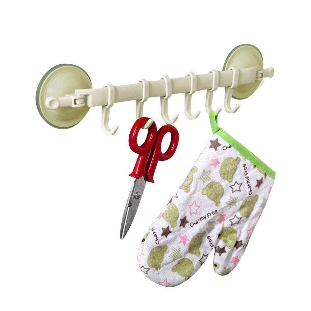 Buy White Supper Power Vaccum Sucker Stand Hook Kitchen Bathroom Hanger ...