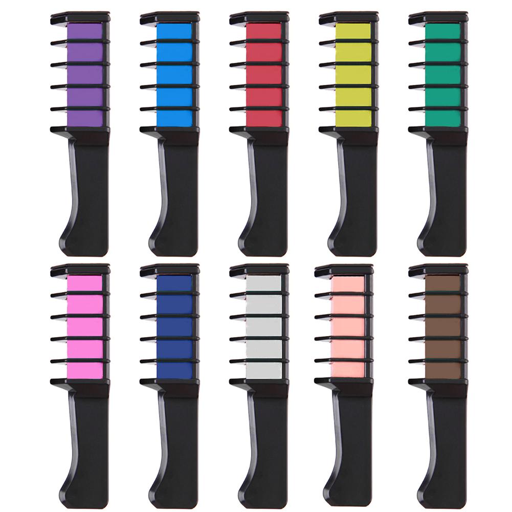 💰Kjøp Non-toxic One-Time Mini Hair Color Comb Dye Hair Chalk Cream ...