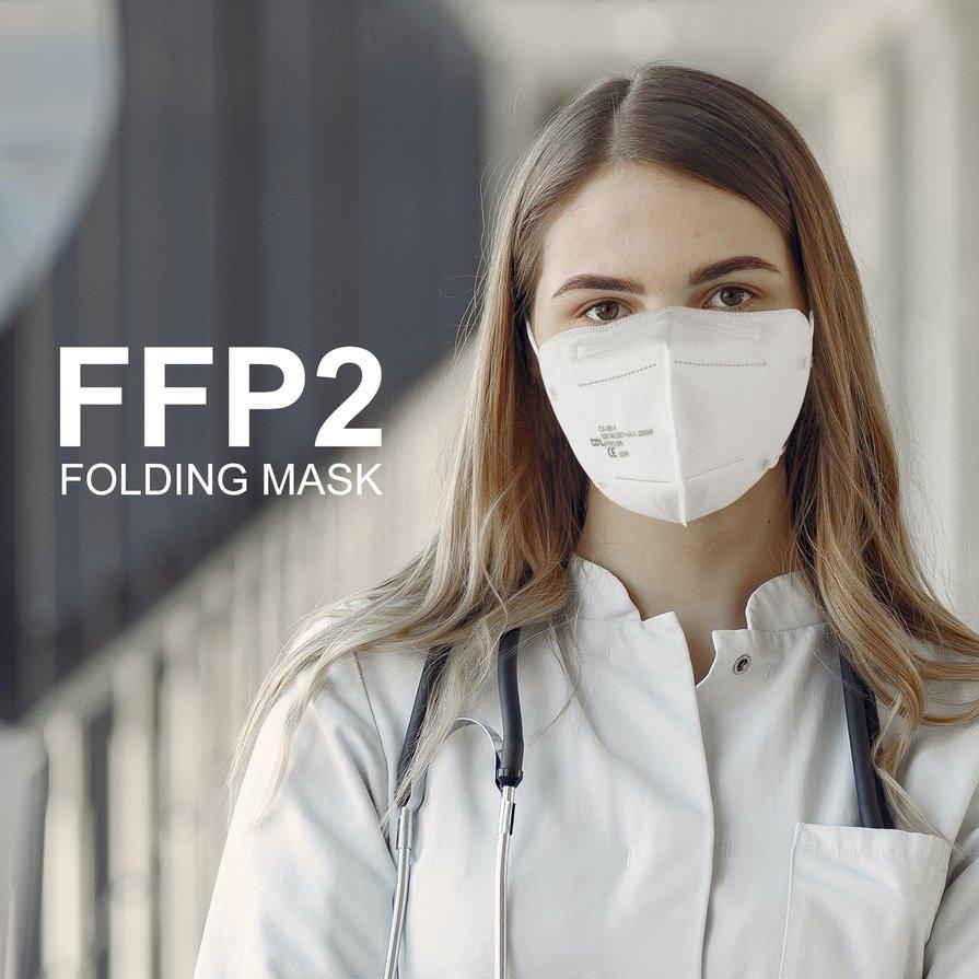 Buy POPO FFP2 Folded Mask Five Layer Protection Anti Haze PM2.5 ...