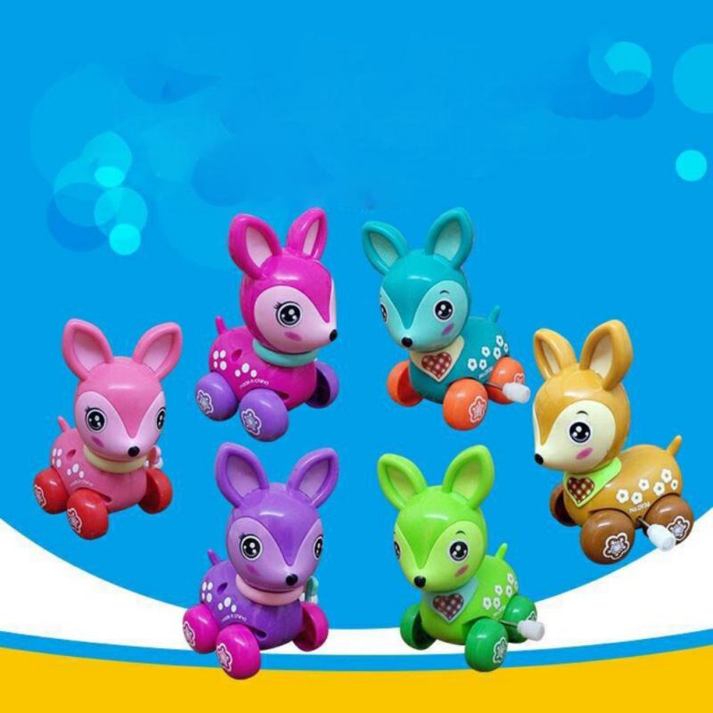 Buy Baby Kids Colorful Cartoon Animal Wind-Up Spring Toy Mini Deer ...