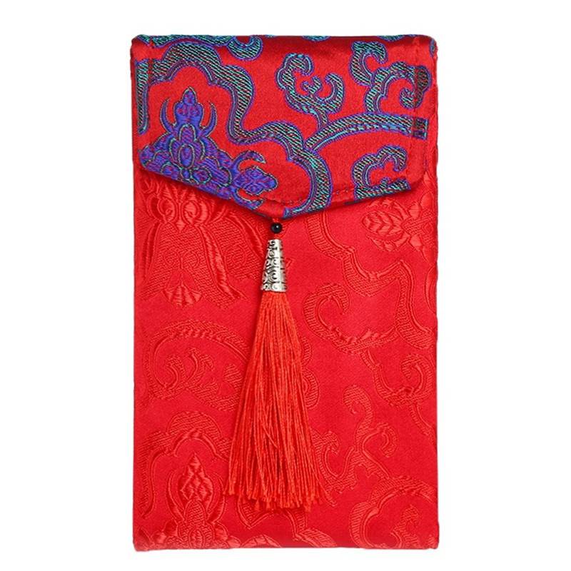 Buy Silk Red Envelope Bag New Year's Red Envelope Satin Wedding ...