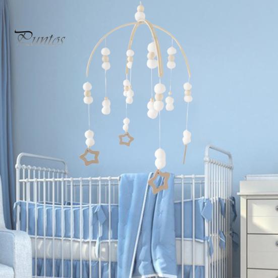 Bed Bell Wall mounted Handcrafted Nordic Style Baby Crib Hanging Wooden ...