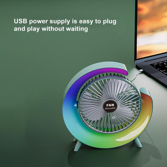 Buy Portable Air Conditioner Cooling Fan with Colorful Ambient Light ...