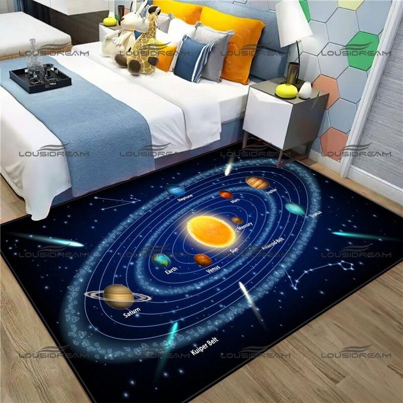 Cheap Cartoon Solar System Pattern Carpet Cosmic Planet Room Decoration ...