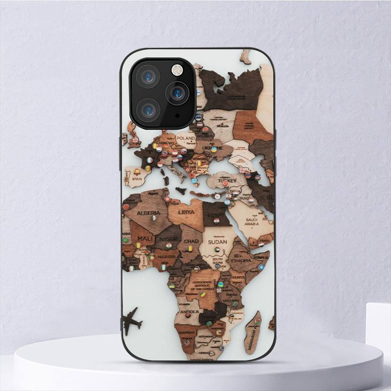 Cheap World Map Travel Phone Case For Iphone 11 12 Mini 13 14 Pro Xs ...