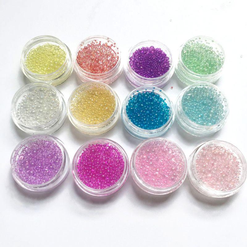 Buy 12 Box Mixed Mini Bubble Ball Beads 1-3mm Tiny Beads Epoxy Mold ...