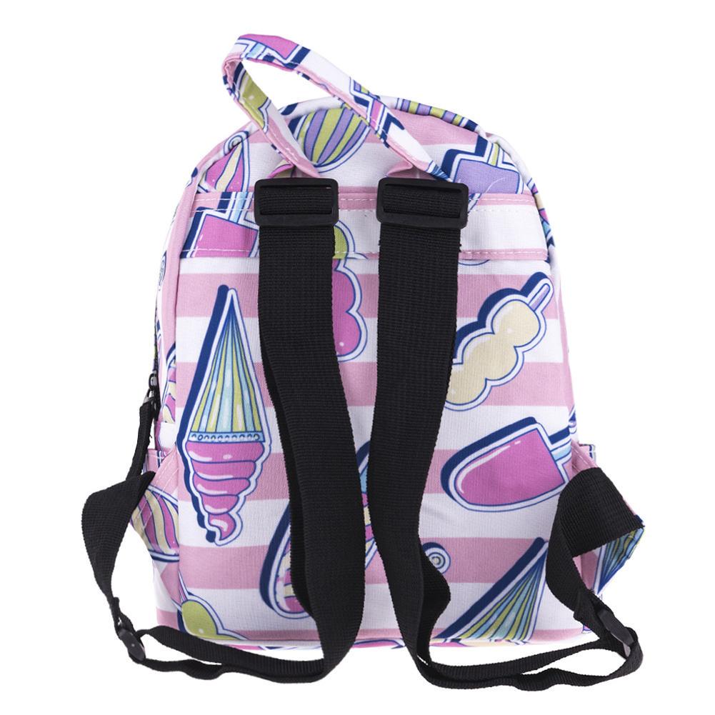 Cute Women 3D Digital Ice-Cream Print Backpacks Girl Travel Mini ...