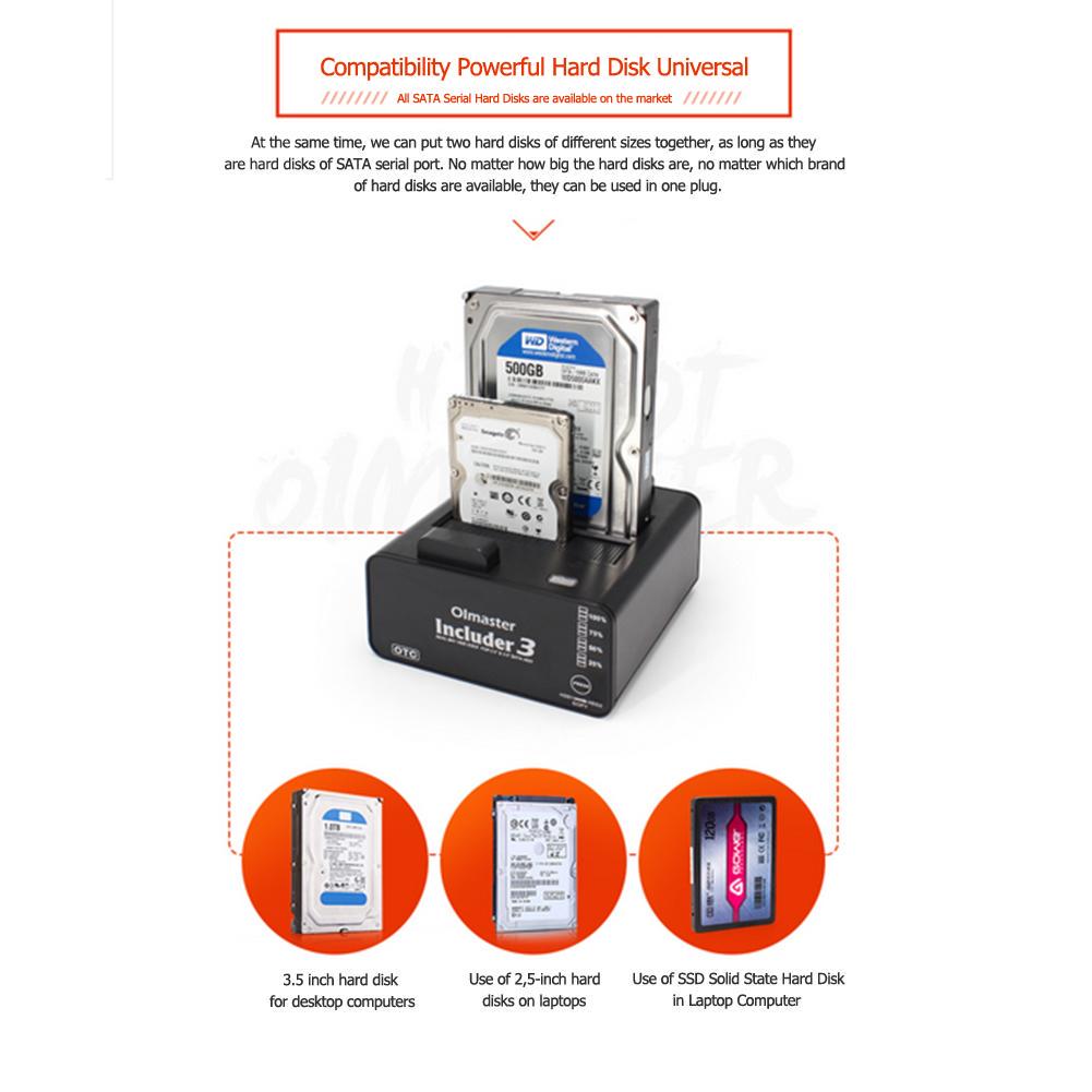 Buy Includer 3 Dual Bay SATA To USB 3.0 External Hard Drive Docking ...