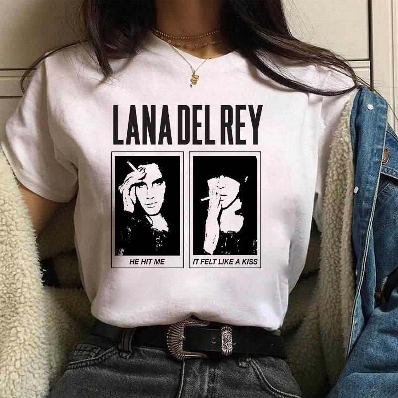 Satın alın Lana Del Rey T Shirt Streetwear Top Oversized Tee Graphic ...
