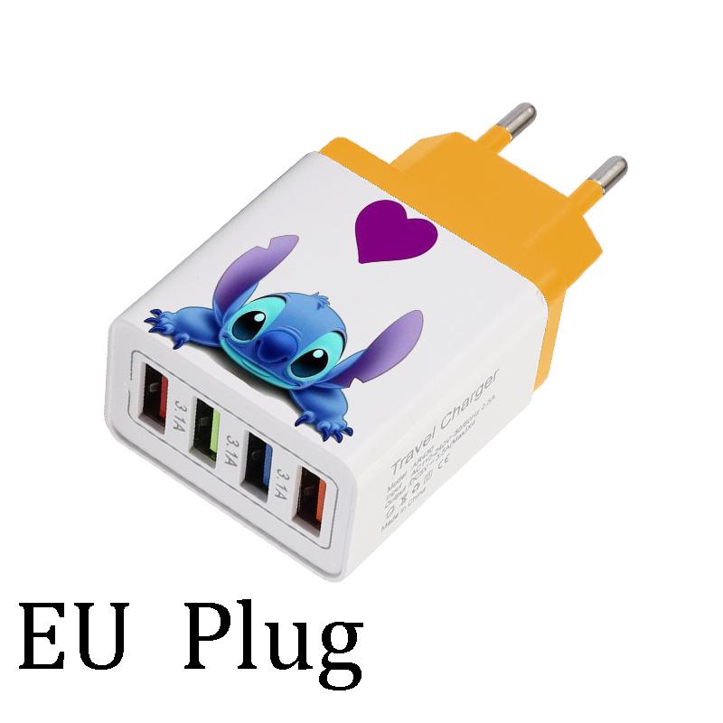 Buy Stitch High Quality 3.1A 4 Port USB Plug Smart Devices Charger For ...