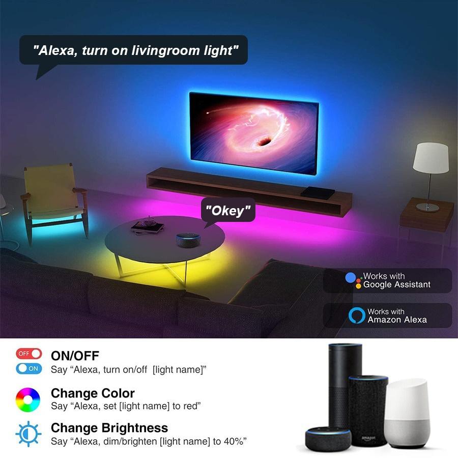 Buy LED Lights 5m RGB Colour Changing Led Strip Light with Remote and ...