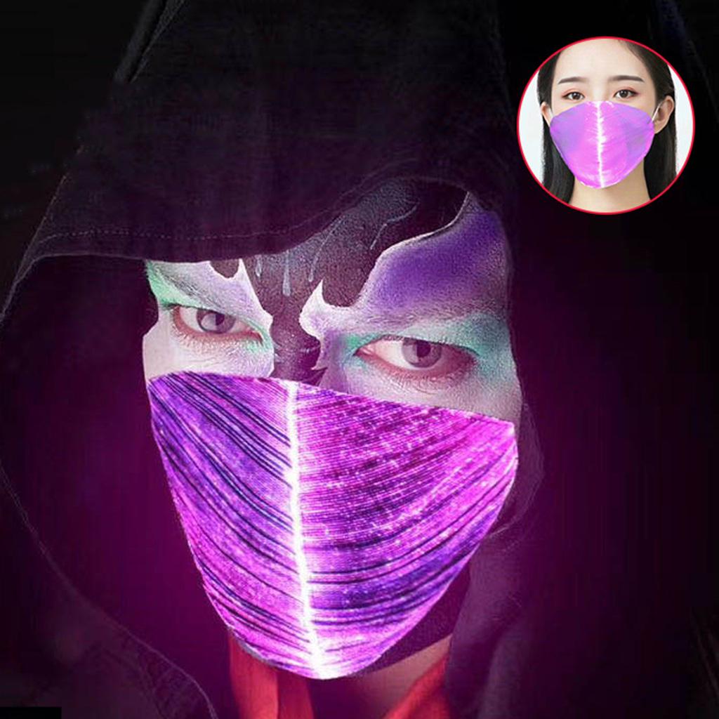 Buy LED Light Up Face Mask USB Rechargeable Glowing Luminous Dust at ...
