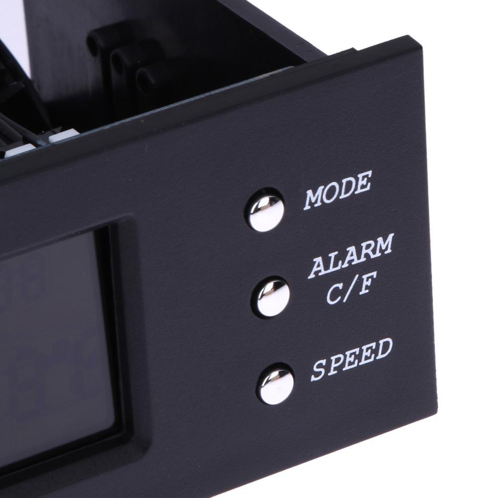 💰Köp billigt online 5.25in Bay Front LCD Panel 3 Fan Speed Controller ...