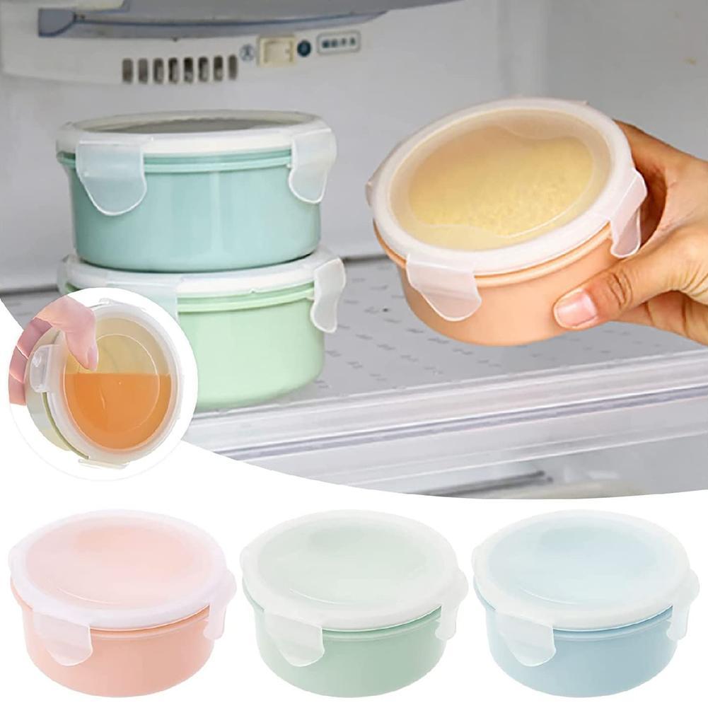 Buy Round Mini Refrigerator Crisper Storage Box PP Food Lunch Tank ...