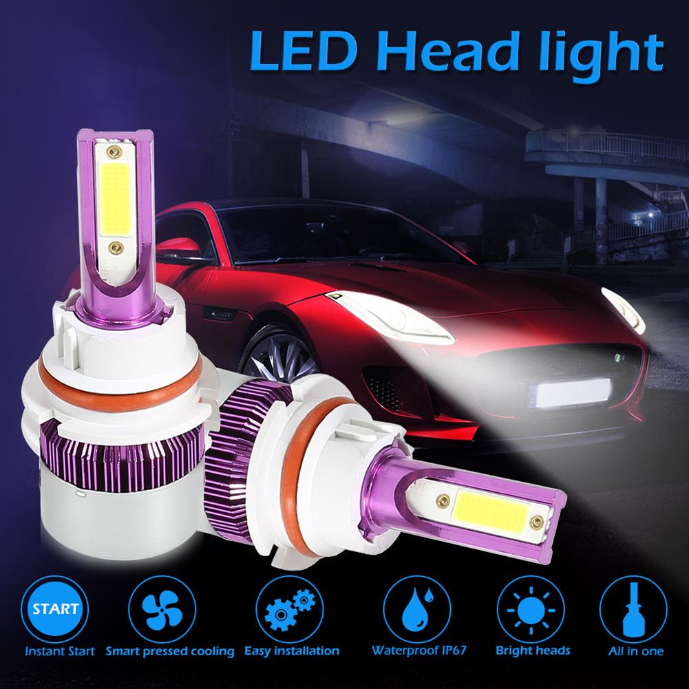 2pcs COB LED Car Headlamp Bulbs 72W 6500K Auto Headlight Fog Light IP67 ...
