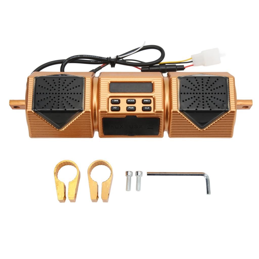 Buy Motorcycle Stereo Speaker Handlebar Mount MP3 Music Player IP54 ...