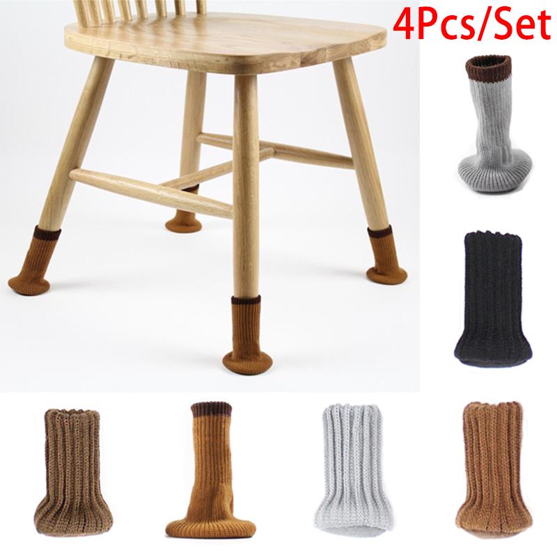Buy 4Pcs/Set High Elastic Knitted Chair Socks Chair Leg Feet Cover ...