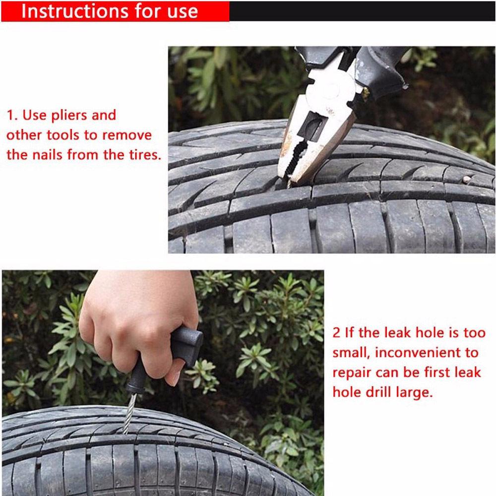 Buy Needle Patch Fix Tools 6*Car Puncture Repair Kit Fit Tubeless Tyre ...
