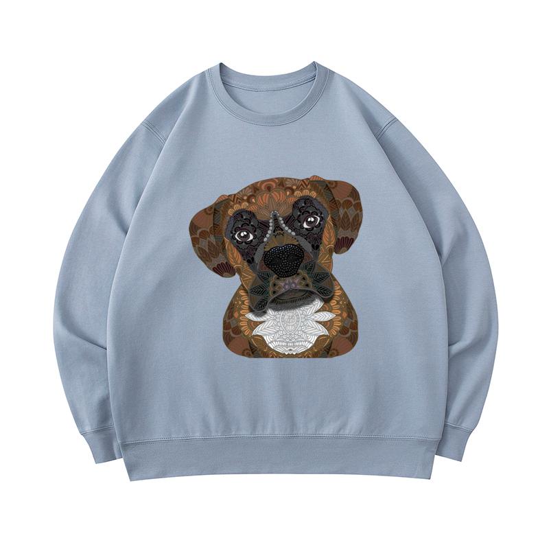 Men's 300 GSM 100% Cotton Sweatshirt Boxer Portrait Print Street ...