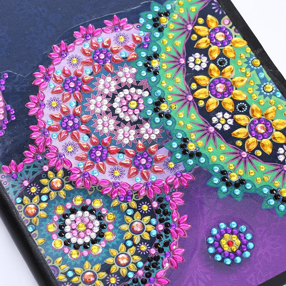 Buy Manda flower 5D Diamond Painting Notebook Diy Stick Diamond Crystal ...