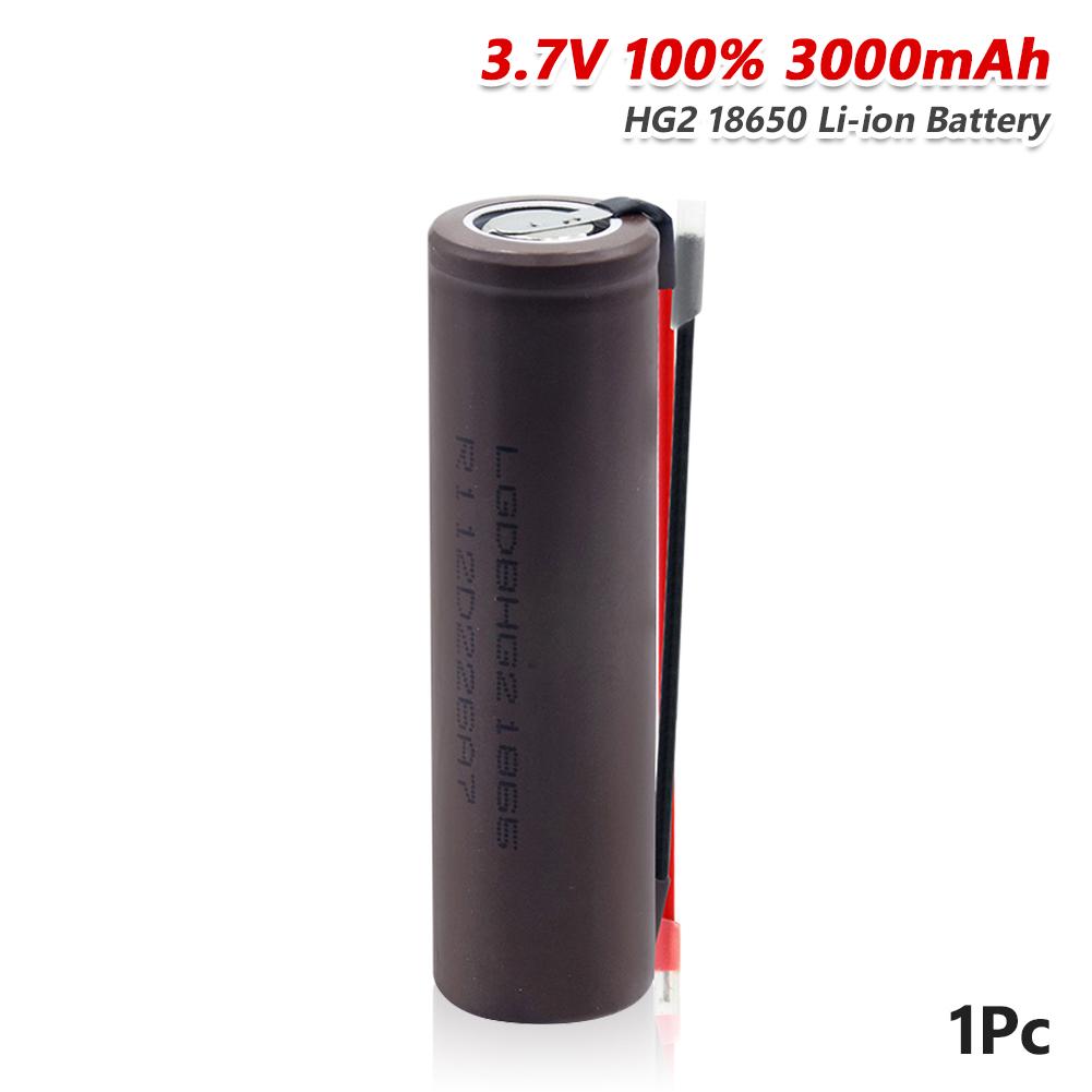 Buy 3.7V 18650 Lithium Rechargeable Battery 3000mAh Li-ion Cell With ...