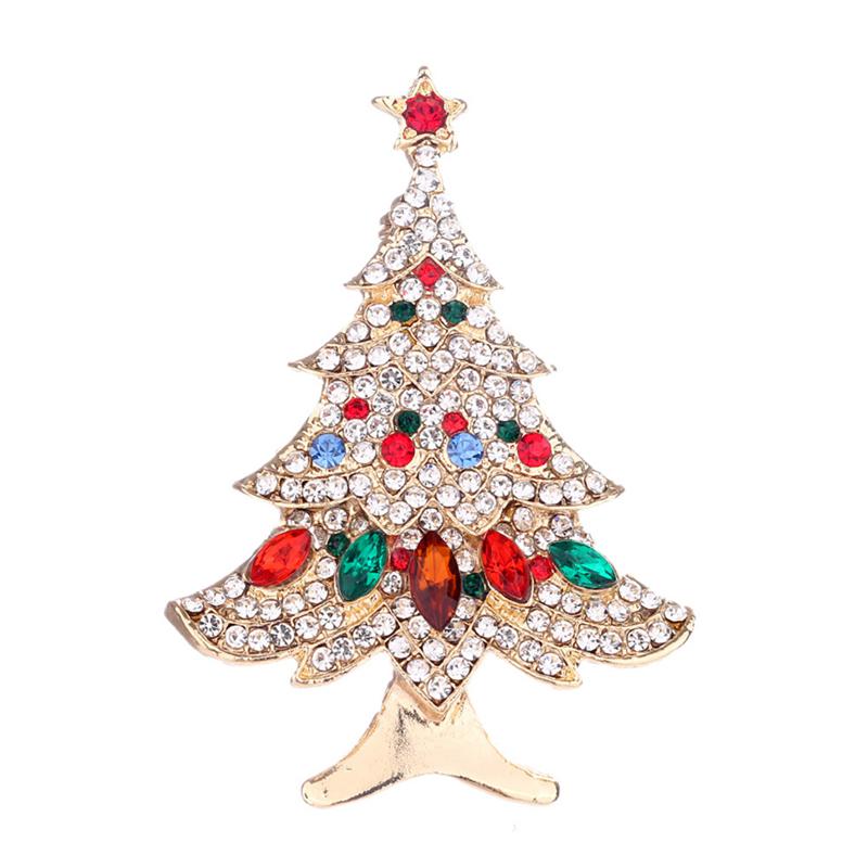 Buy Crystal Rhinestone Christmas Tree Brooch at affordable prices ...