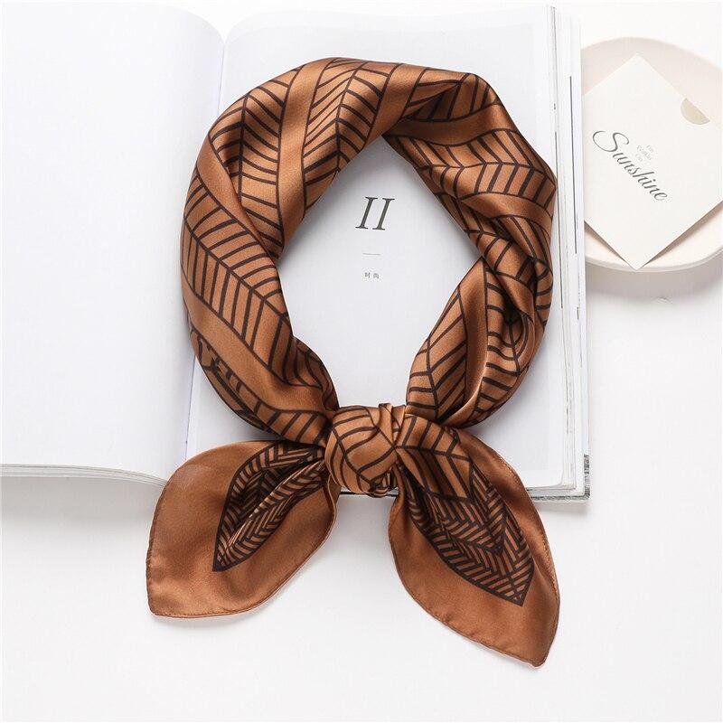 2021 Square Scarf For Women Headscarf Satin Silk Shawl Foulard Hijab ...