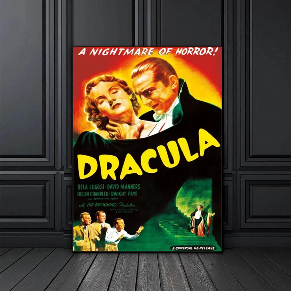 Cheap Classic Horror Movie Dracula Vintage Poster Anime Prints Canvas ...