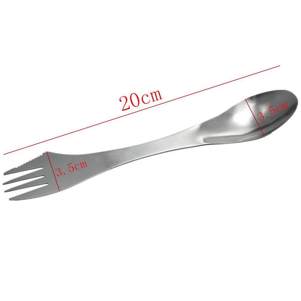 Buy 3 In 1 Stainless Spork Spoon Fork Cutlery Utensil Combo Camping ...