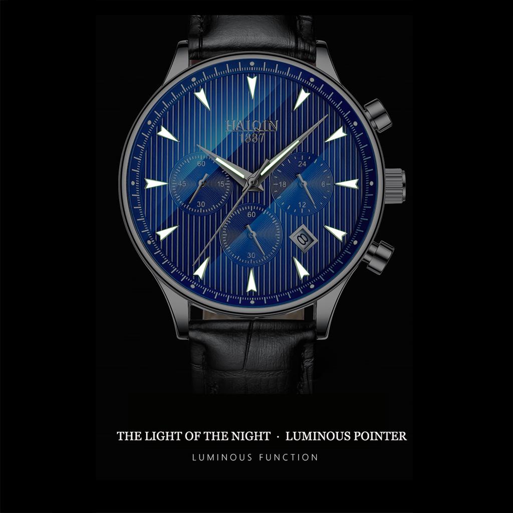 HAIQIN Men Watch Quartz Sport Watches Male Sapphire Waterproof Luminous ...