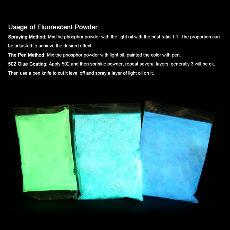 Buy 3 Colors Fluorescent Powder Luminous Powder Paint DIY Pigment Nail ...