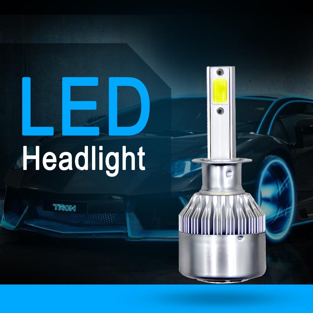 Buy Turbo Light Bulbs 6000K COB H1 C6 1500W 225000LM LED Car Headlight ...