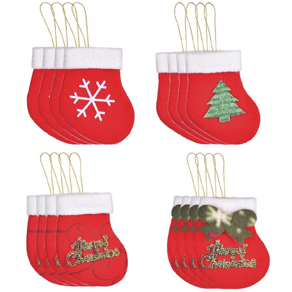 Buy Christmas Socks Pendant|16pcs Christmas Tree Red Socks Decoration ...